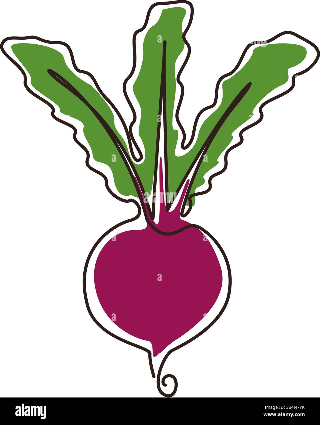 Beetroot flat cartoon icon. Vector illustration Stock Vector Image ...
