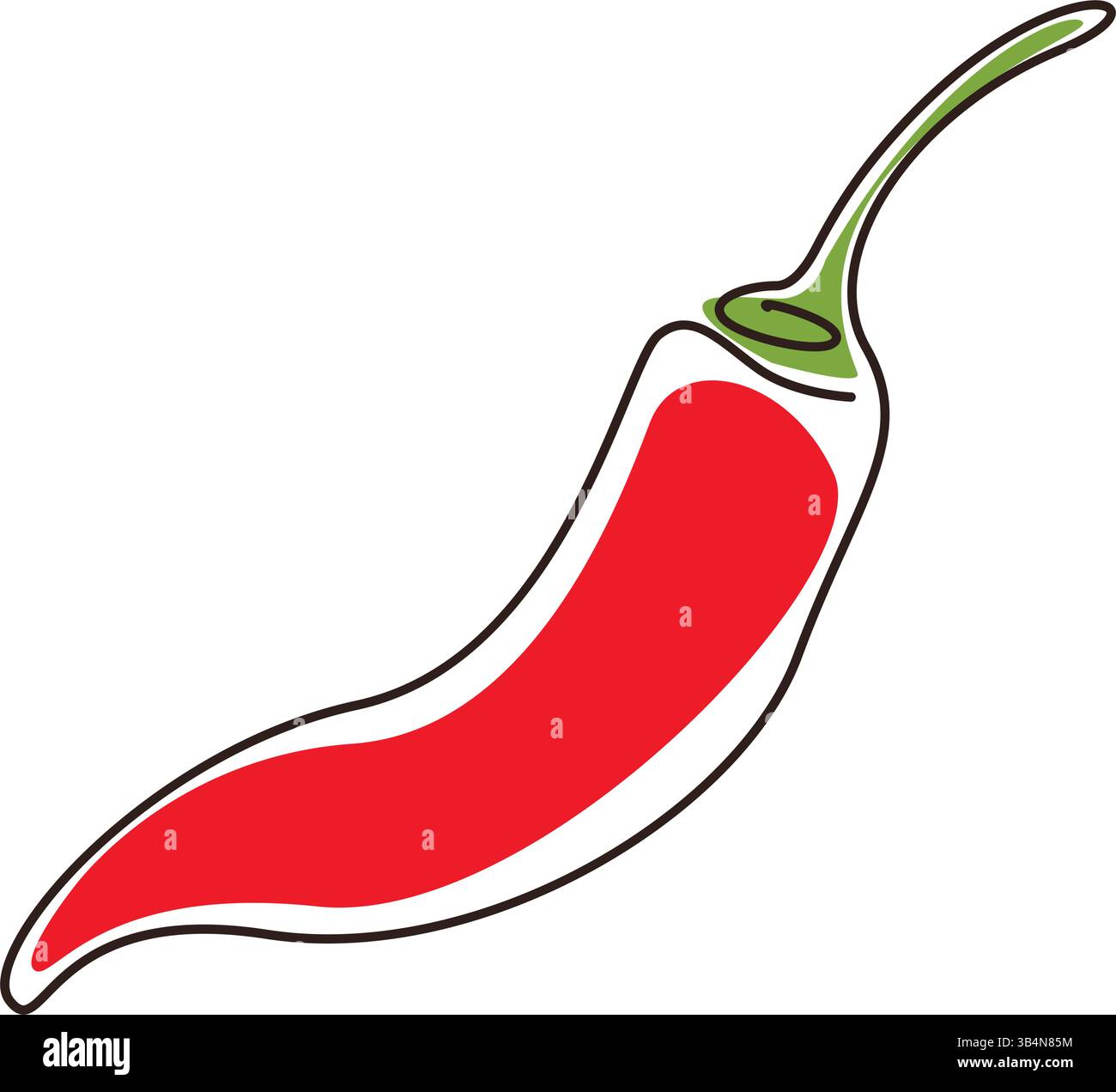 Red chili pepper icon. Vector illustration Stock Vector Image & Art - Alamy