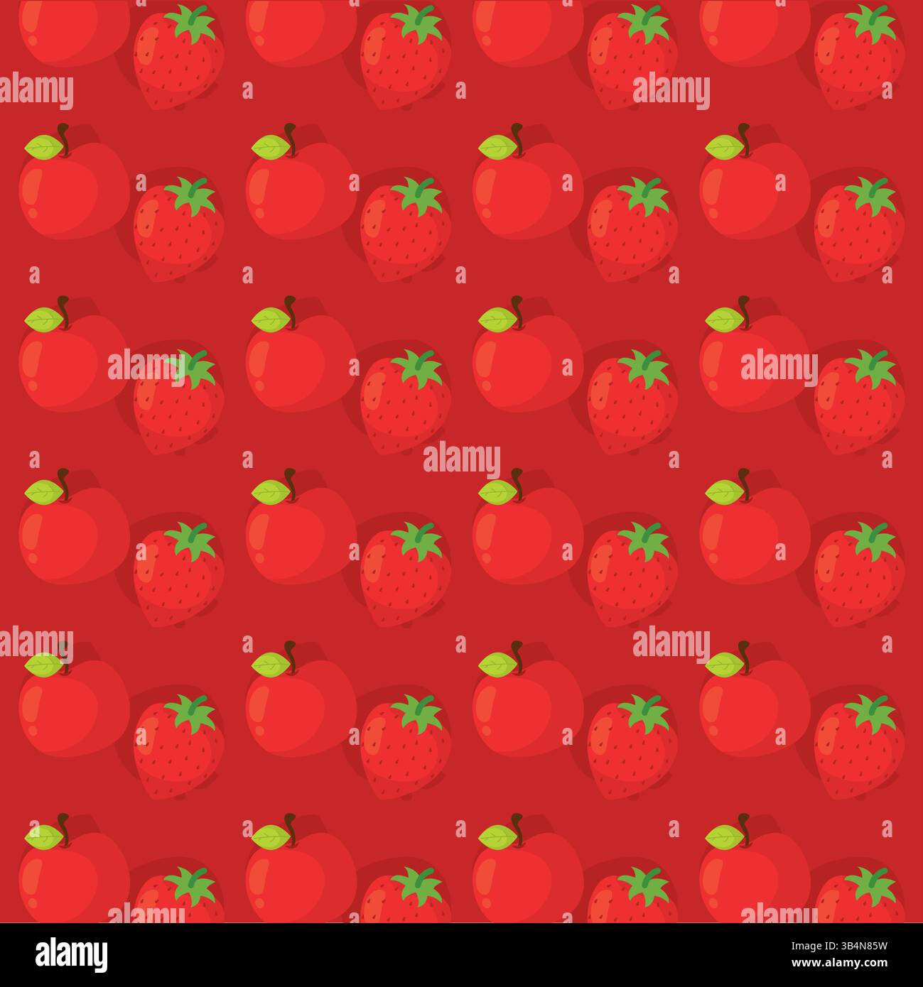 Red fruit repeat layout. Vector illustration Stock Vector Image & Art ...