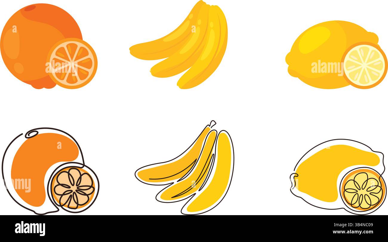 Bold fruits comparison. Vector illustration Stock Vector Image & Art ...
