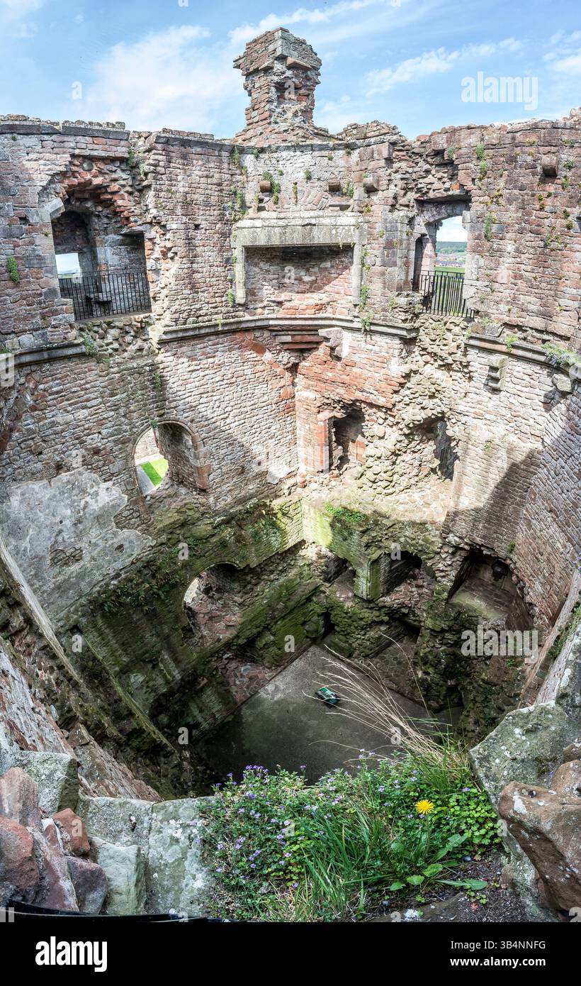 The image is of what remains of the Keep Tower at the ruins of the 13th ...