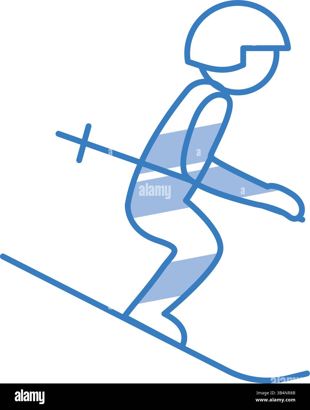 Alpine skier downhill icon. Vector illustration Stock Vector Image ...