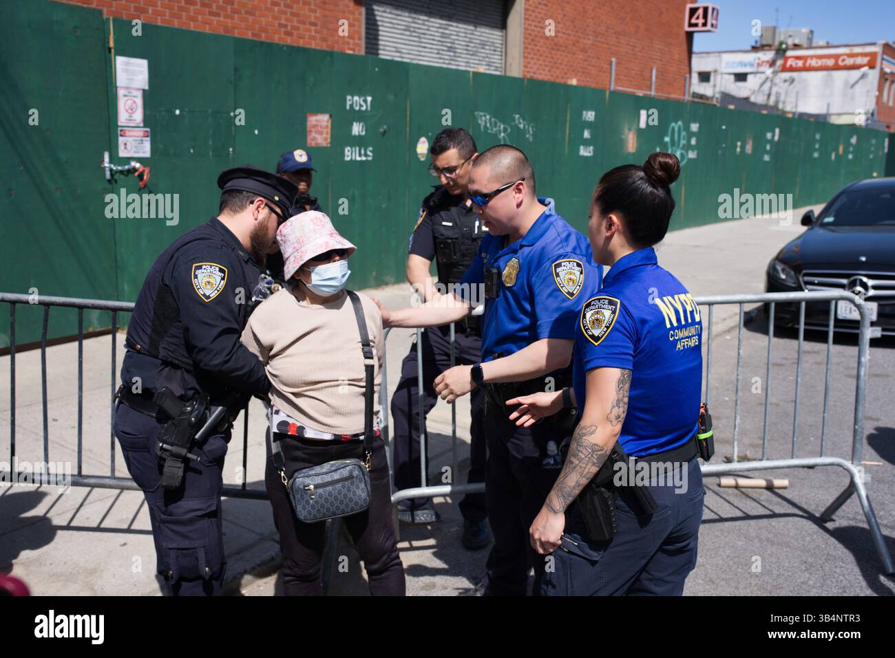 Four NYPD officers, including one in Community Affairs, are interacting ...