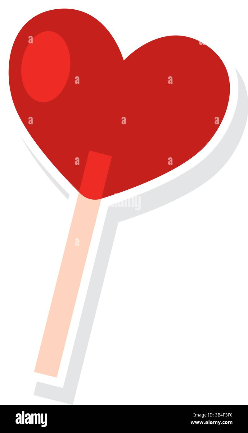 Cute lollipop in heart Stock Vector Images - Alamy