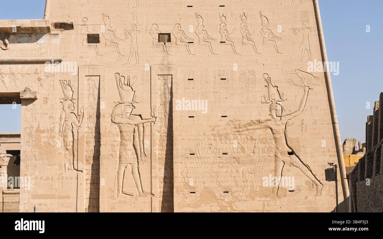 Detail of the carved images on the entrance of the massive temple in ...