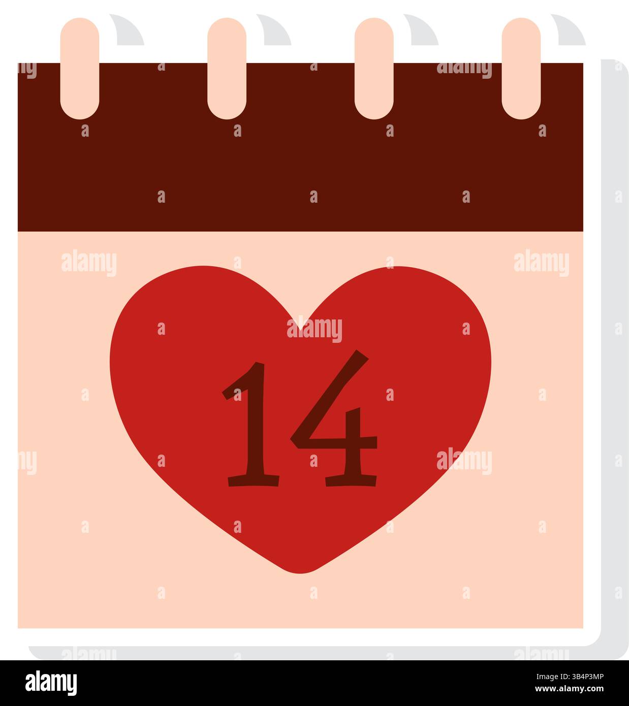 Valentine calendar date. Vector illustration Stock Vector Image & Art ...