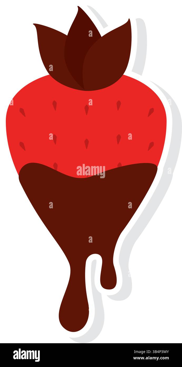 Chocolate dipped strawberry. Vector illustration Stock Vector Image ...