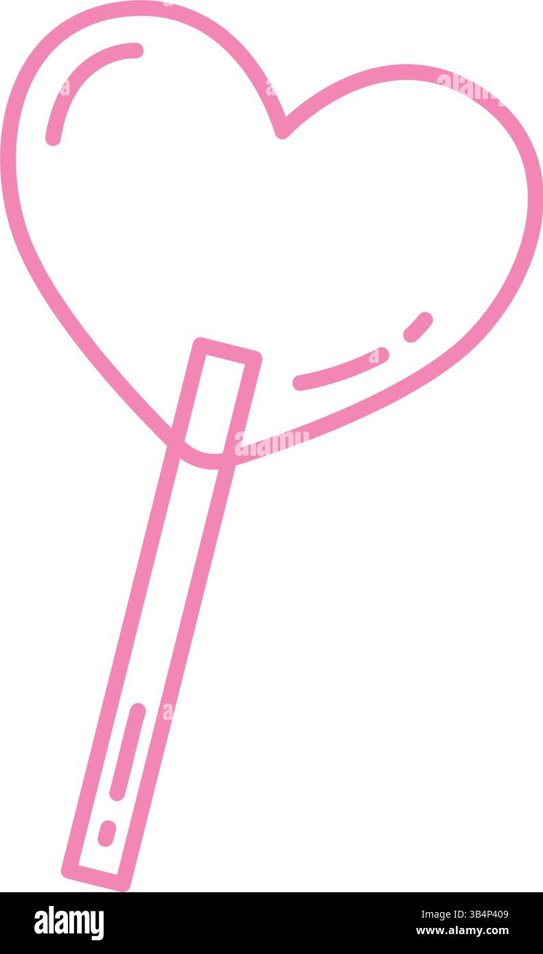 Sweet heart lollipop. Vector illustration Stock Vector Image & Art - Alamy