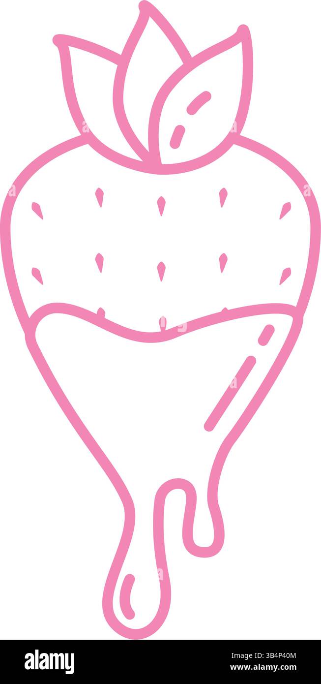 Chocolate dipped strawberry. Vector illustration Stock Vector Image ...