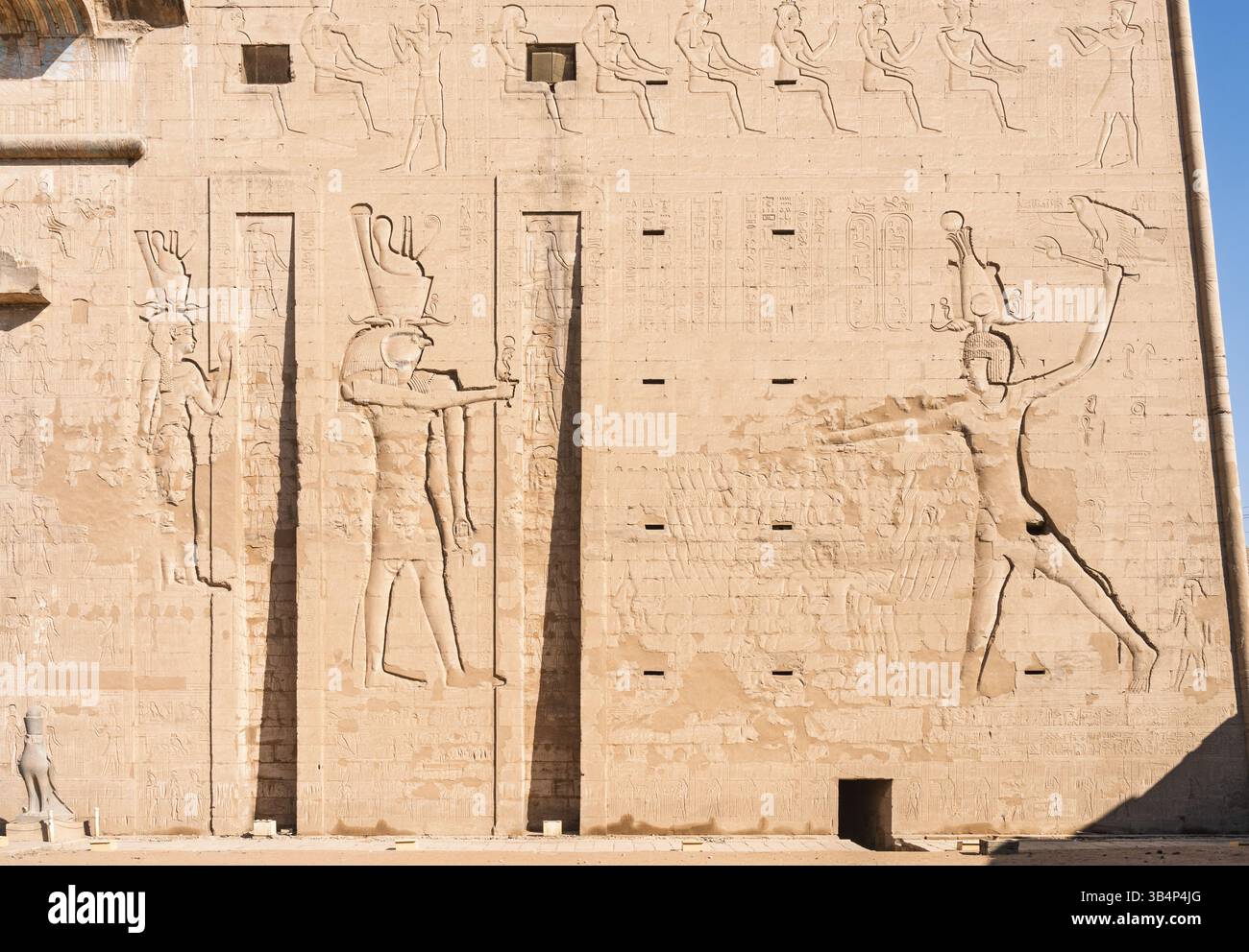 Detail of the carved images on the entrance of the massive temple in ...