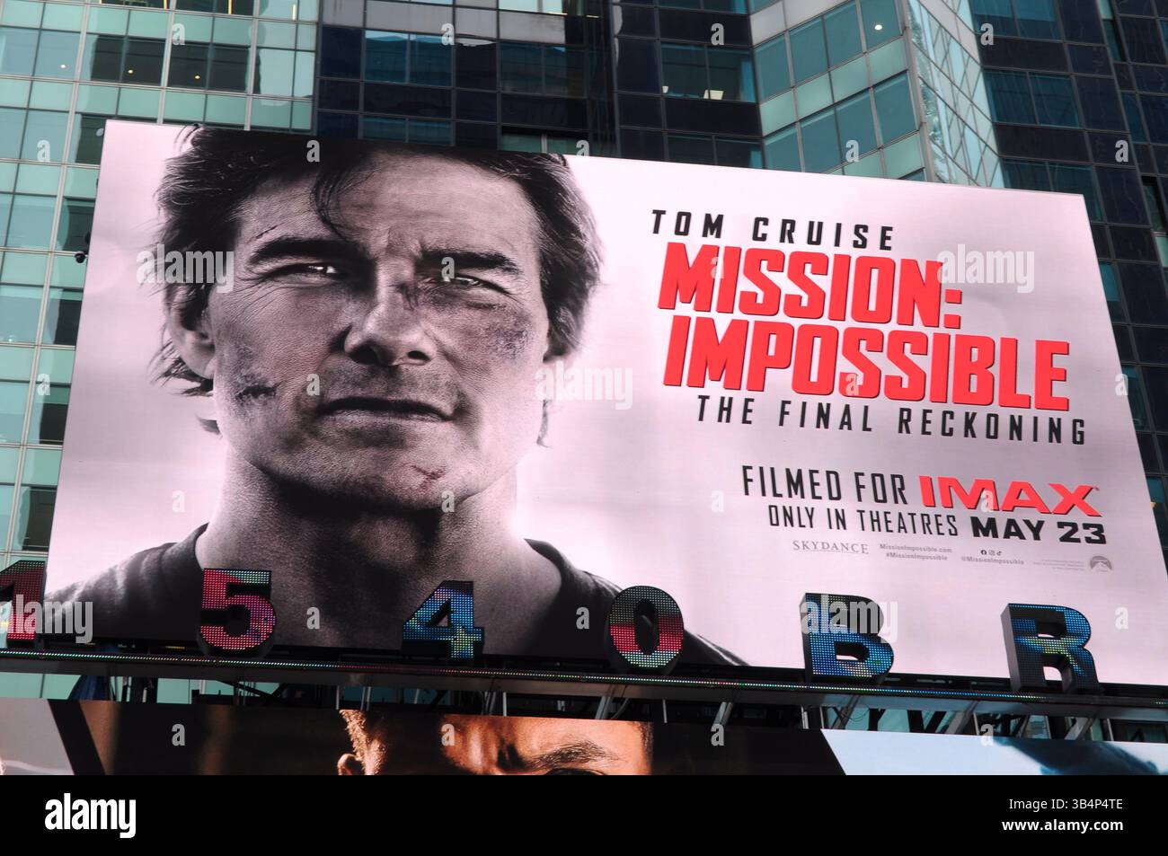 A billboard for the upcoming movie, "Mission: Impossible — Final ...