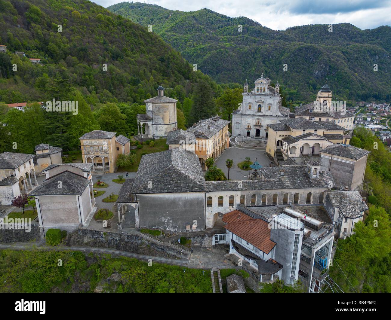 Aerial view sacro monte varallo hi-res stock photography and images - Alamy