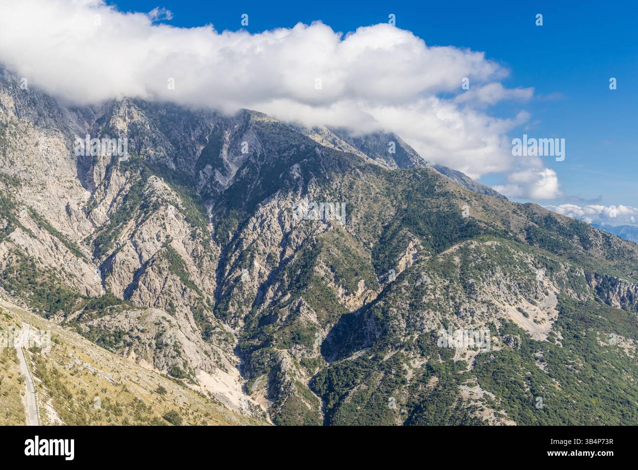 Llogara Pass, Vlore, Albania. Rugged mountains near Llogara Pass Stock ...