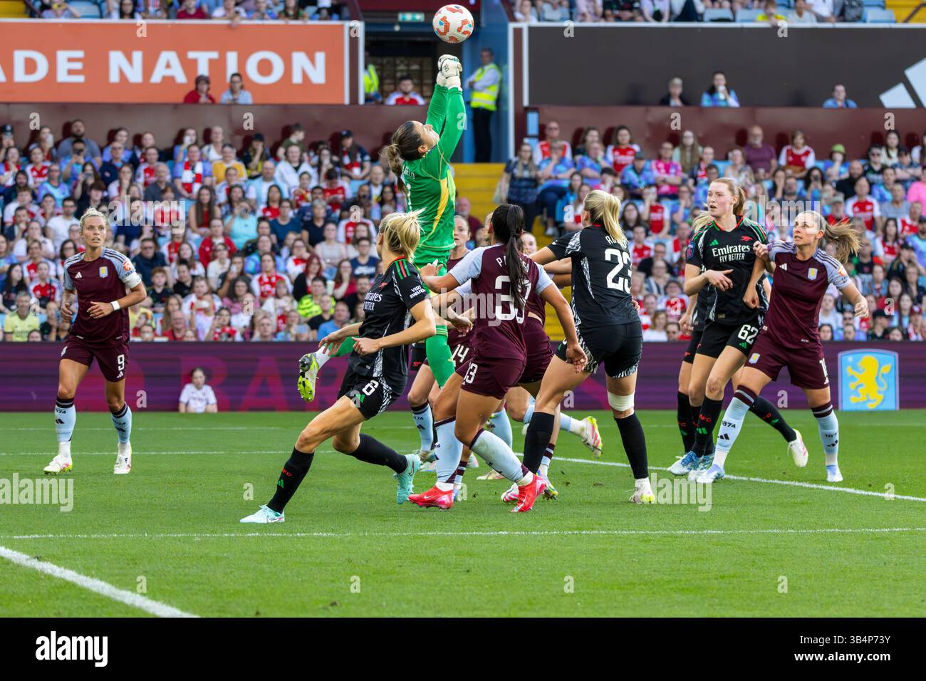 Birmingham, UK. , . Sabrina D'Angelo 1 punching ball away during ...