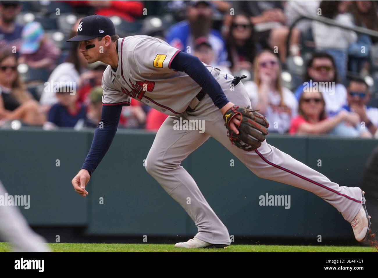 Atlanta Braves third baseman Austin Riley (27) in the sixth inning of a ...