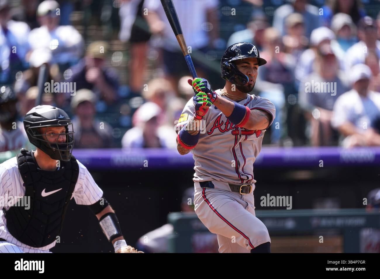 Atlanta Braves right fielder Eddie Rosario (9) in the fifth inning of a ...