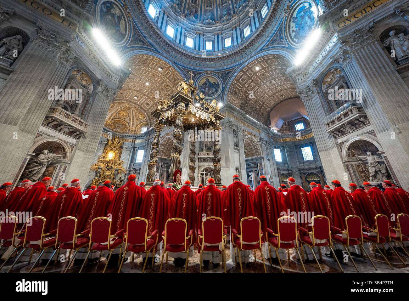Vatican, Vatican. 30th Apr, 2025. General inside view of St. Peter's Basilica during the Fifth ...