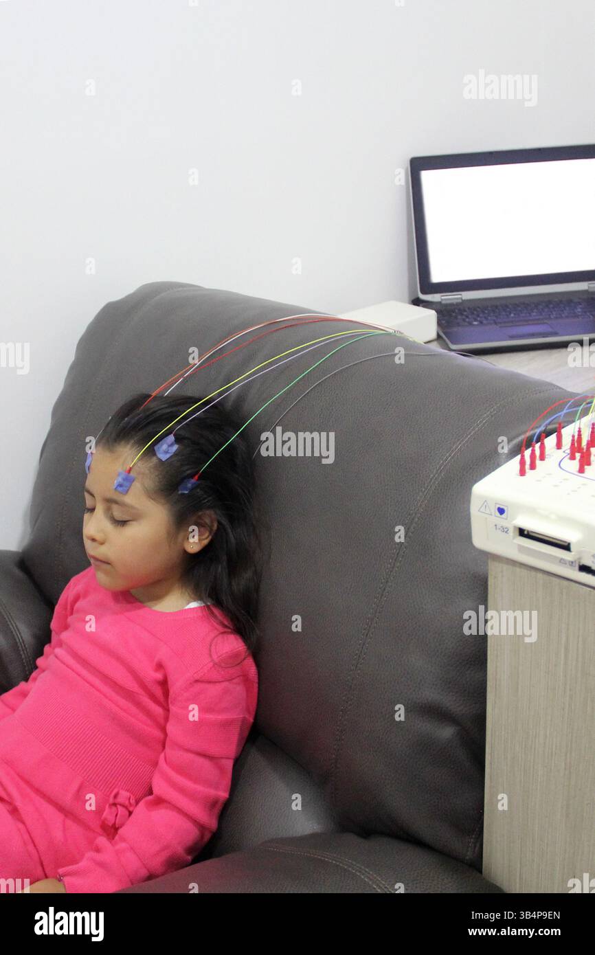 Electroencephalogram, a test that measures the brain's electrical ...