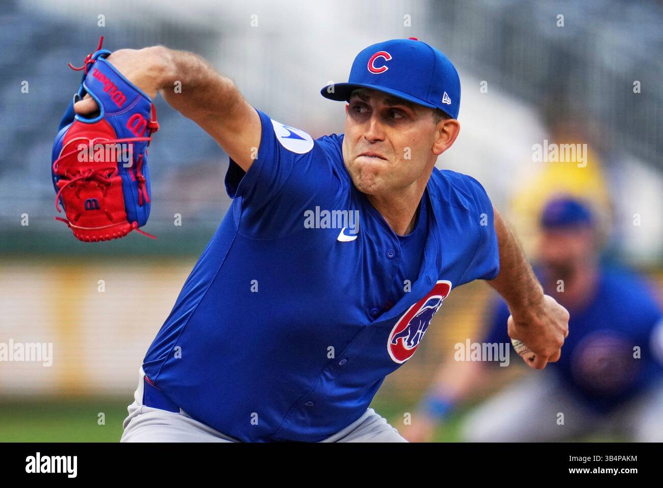Chicago Cubs pitcher Matthew Boyd delivers during the first inning of a ...