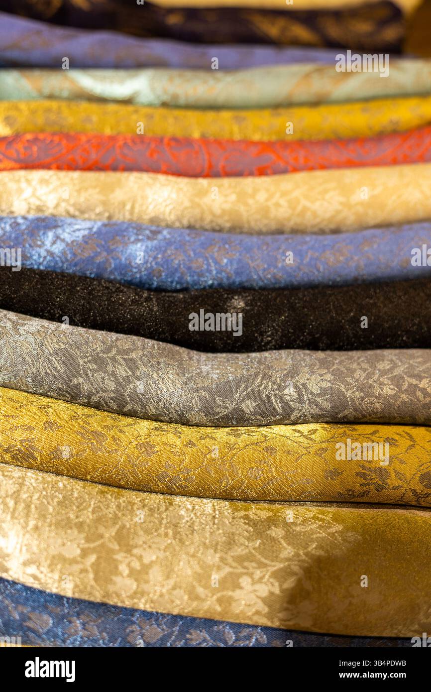 Beautiful collection rich soft fabrics hi-res stock photography and ...