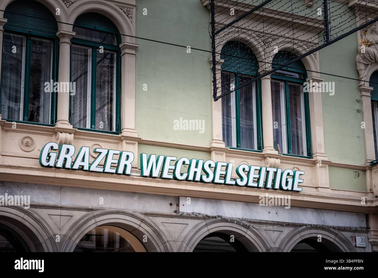 GRAZ, AUSTRIA - DECEMBER 17, 2024: Grazer Wechselseitige sign (GRAWE ...