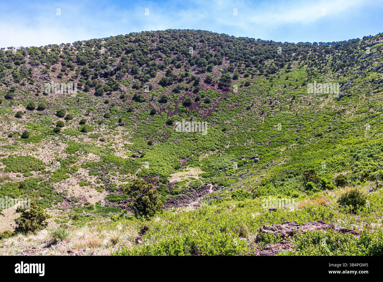 View from down inside the Capulin Volcano after hiking Crater Vent ...