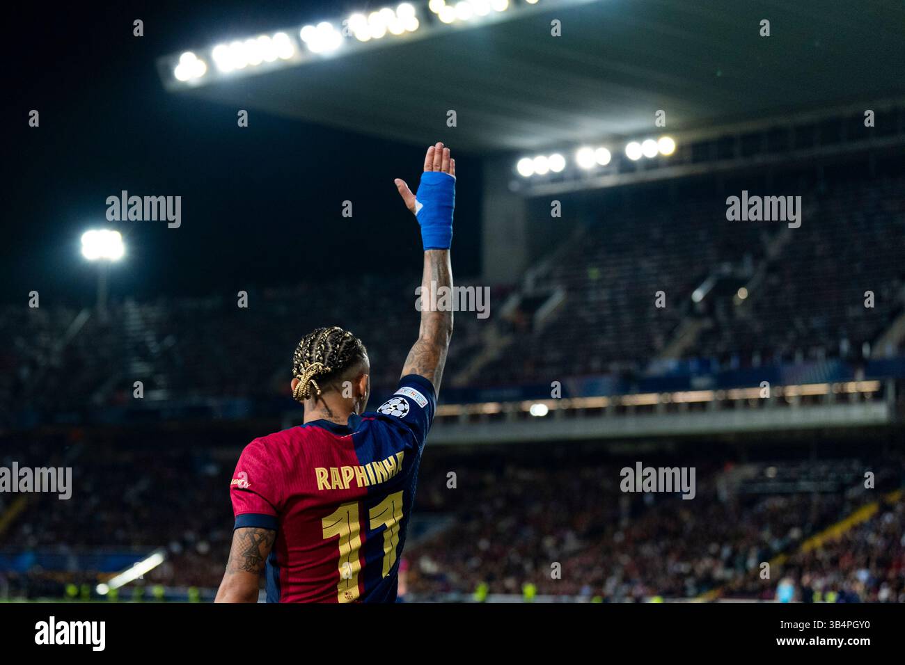 Barcelona, Spain. 30th Apr, 2025. Raphina (FC Barcelona) in action ...