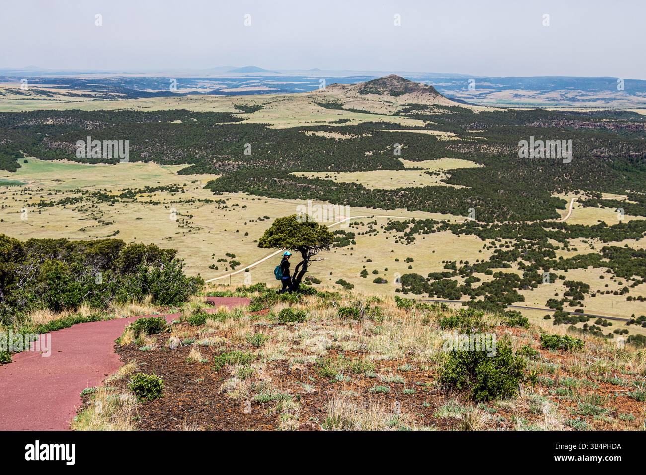Hiking Crater Rim Trail at Capulin Volcano National Monument Stock ...