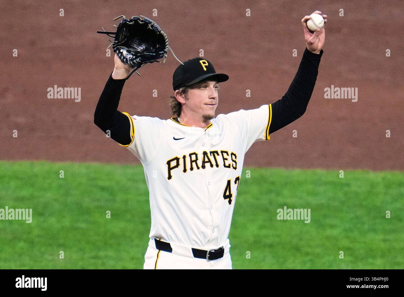 Pittsburgh Pirates pitcher Ryan Borucki collects himself after allowing ...