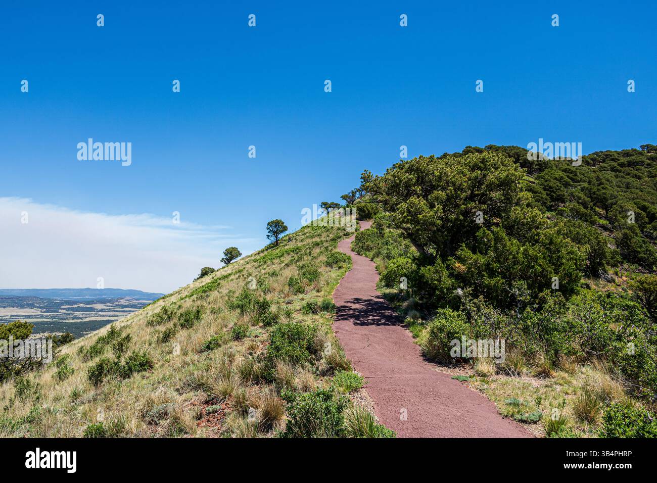 Hiking Crater Rim Trail at Capulin Volcano National Monument Stock ...