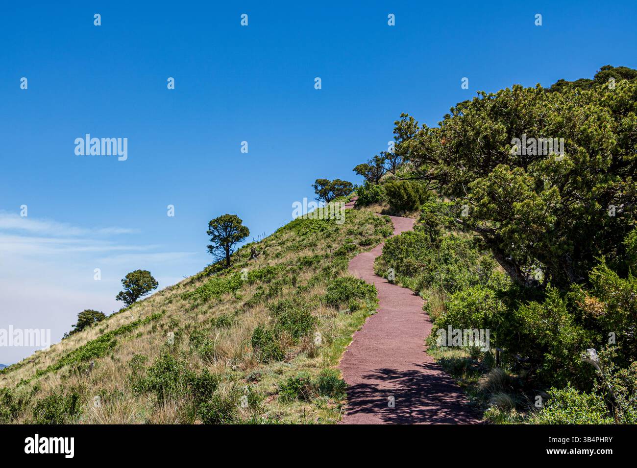 Hiking Crater Rim Trail at Capulin Volcano National Monument Stock ...