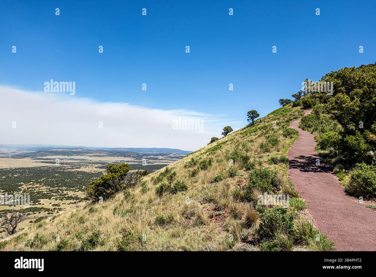 Hiking Crater Rim Trail at Capulin Volcano National Monument Stock ...