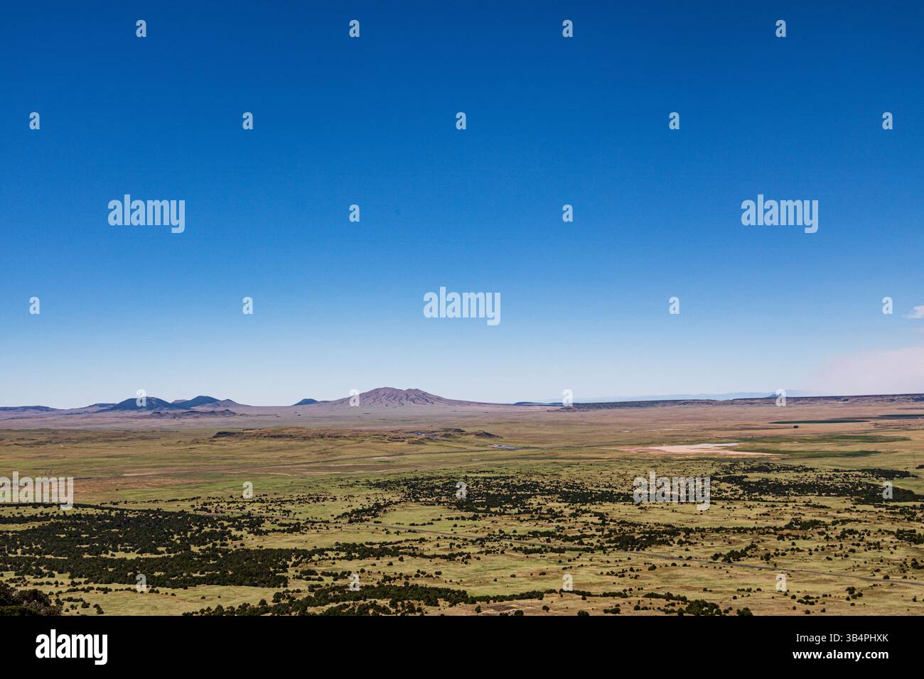 Serene landscape seen from Crater Rim Trail at Capulin Volcano National ...