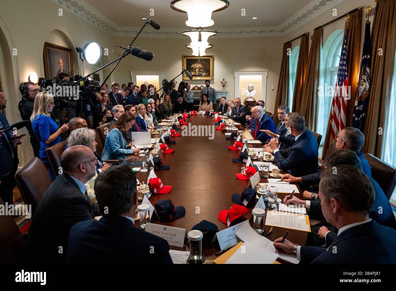 President Donald Trump holds a Cabinet meeting, Wednesday, April 30 ...