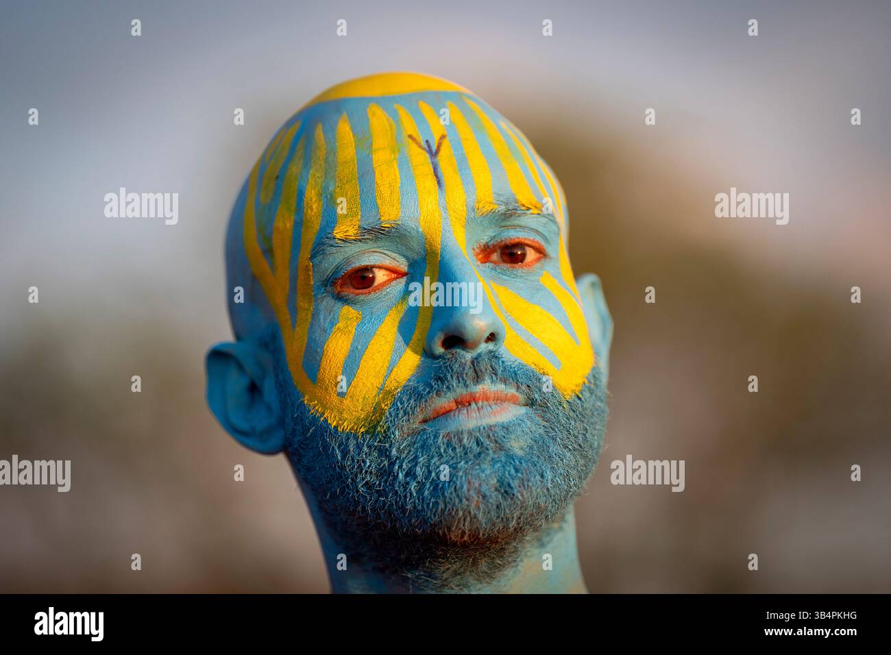 Performers take part in the Beltane Fire Festival in Edinburgh. A ...