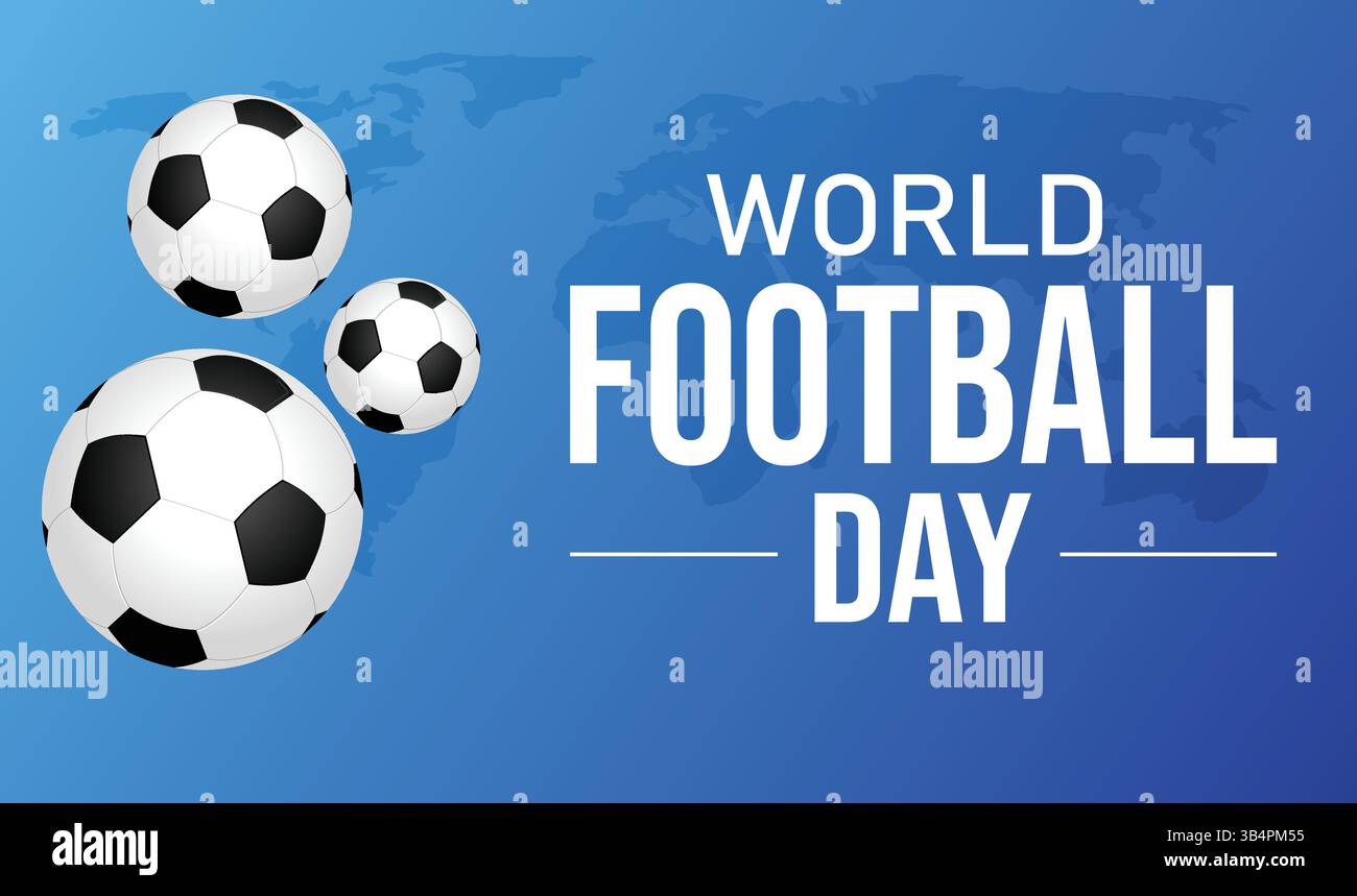 World Football Day Banner with Soccer Ball – Flat Style Vector Poster ...