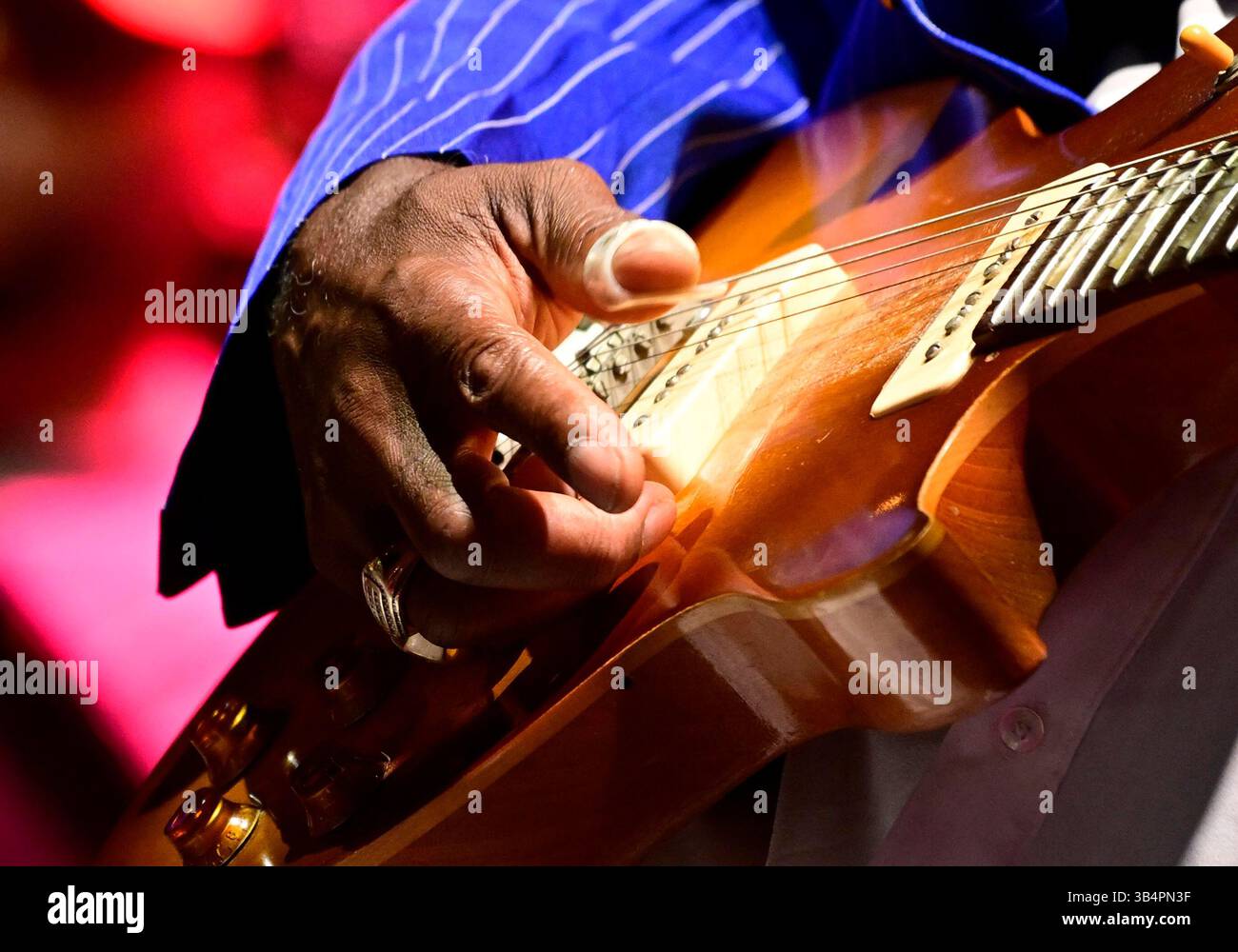 April 27, 2025: The picking fingers of blues legend BIG BILL ...