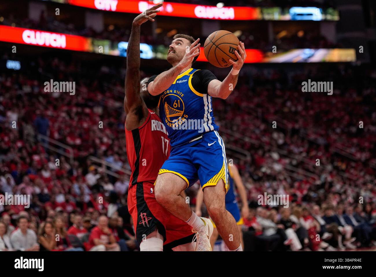 Golden State Warriors guard Pat Spencer (61) drives past Houston ...