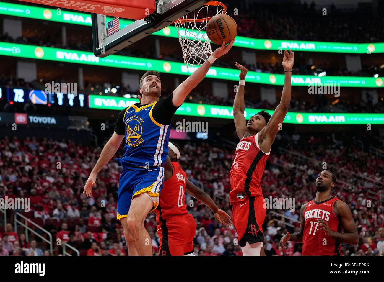 Golden State Warriors guard Pat Spencer drives past Houston Rockets ...