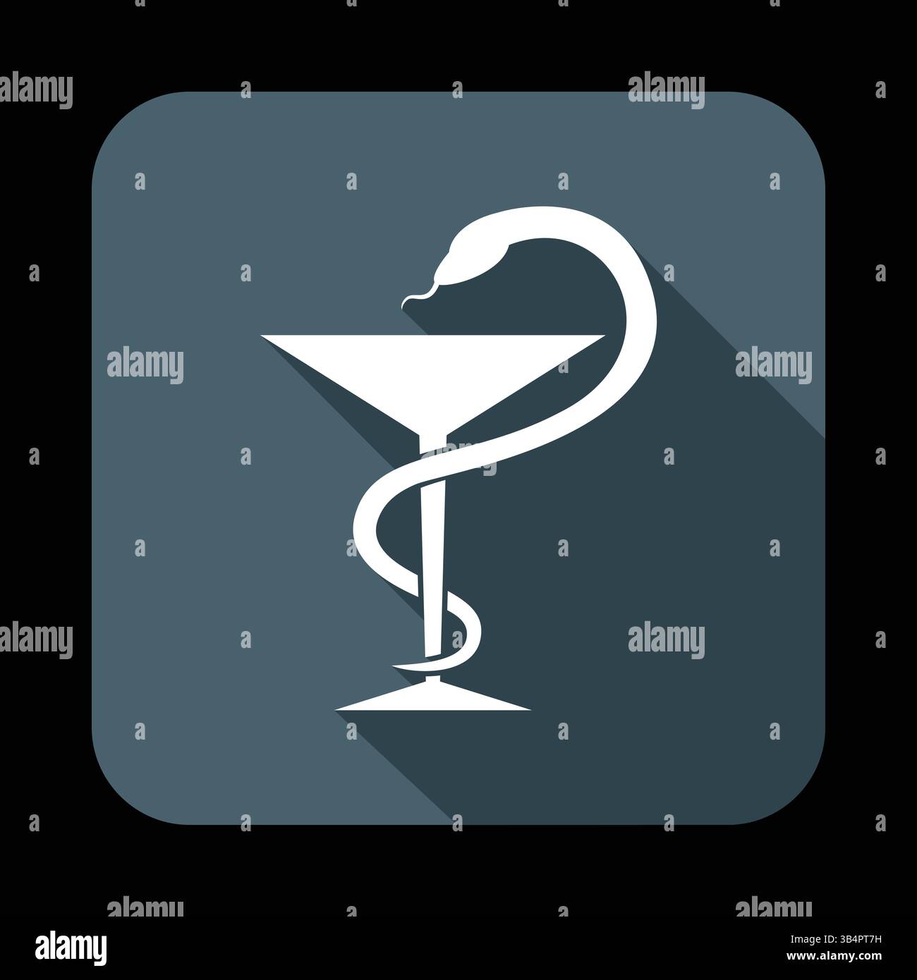 Icon of medical symbol featuring snake coiled around a cup hi-res stock ...