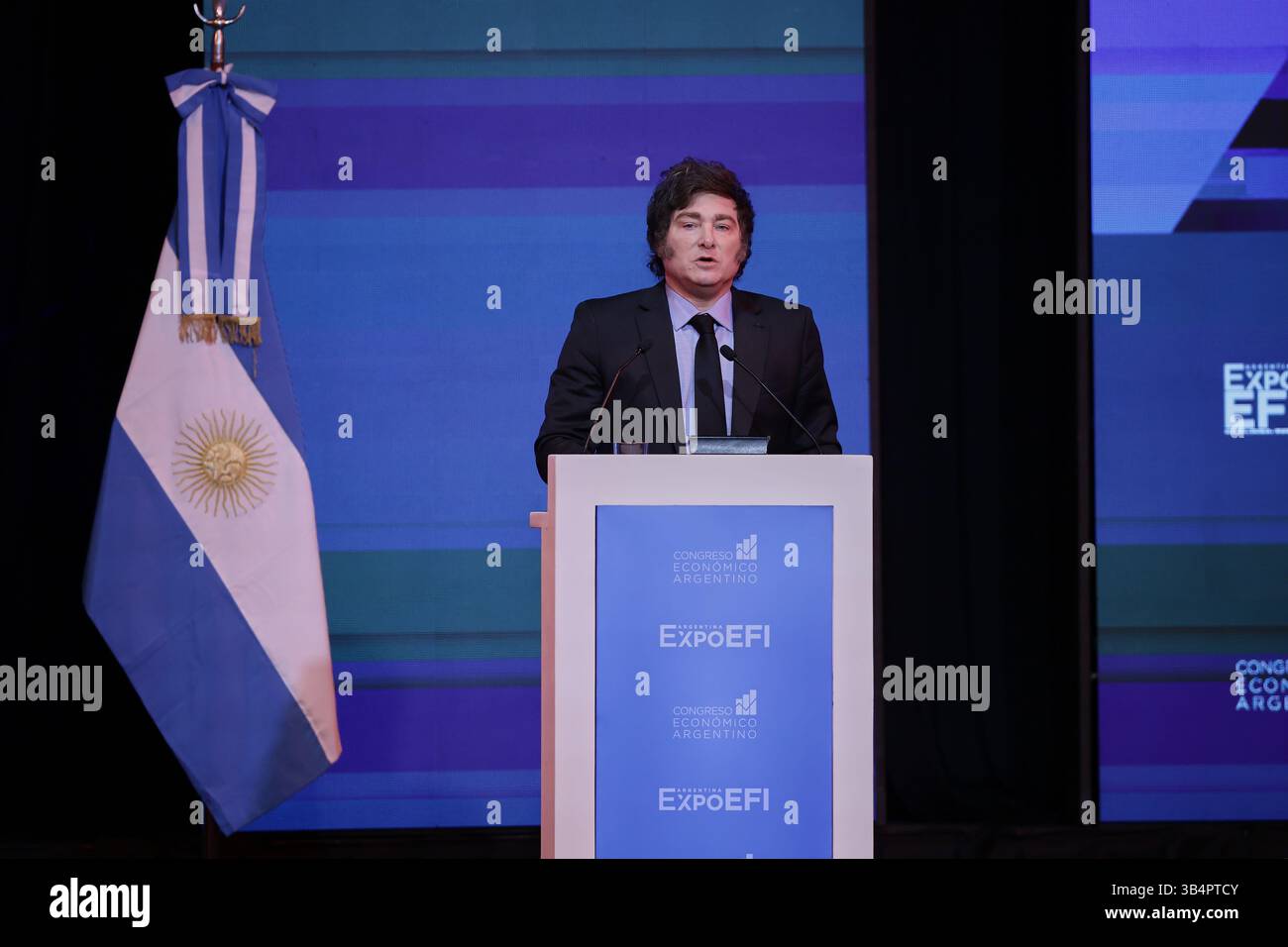 Buenos Aires, Argentina - April 30, 2025: Argentine President Javier ...