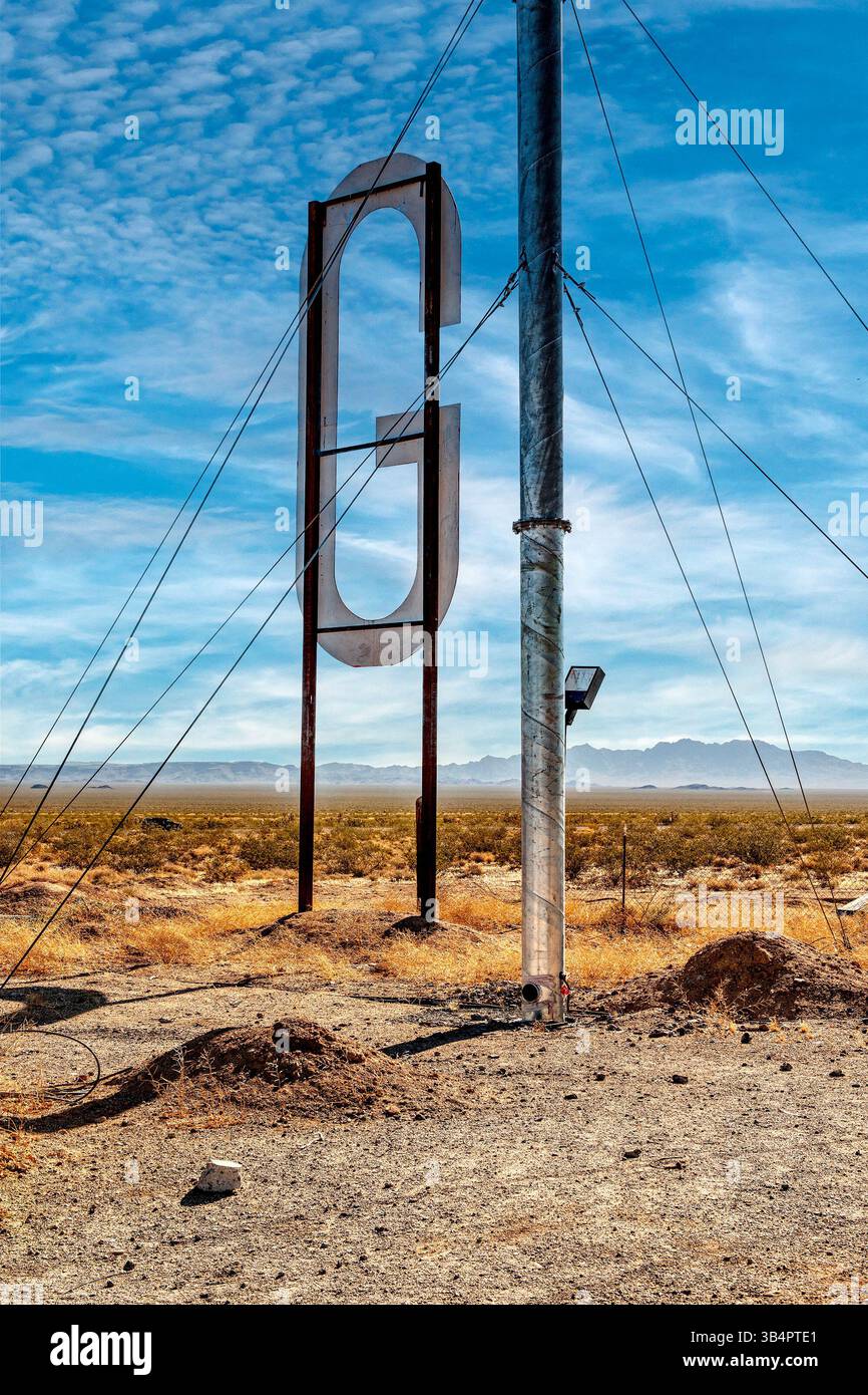 The letter G in the Mohave Desert Stock Photo - Alamy