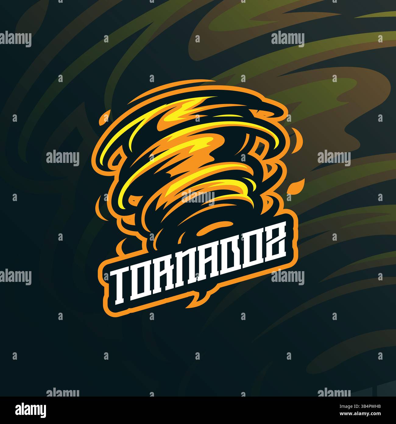 Tornado mascot logo design with modern illustration concept style for ...