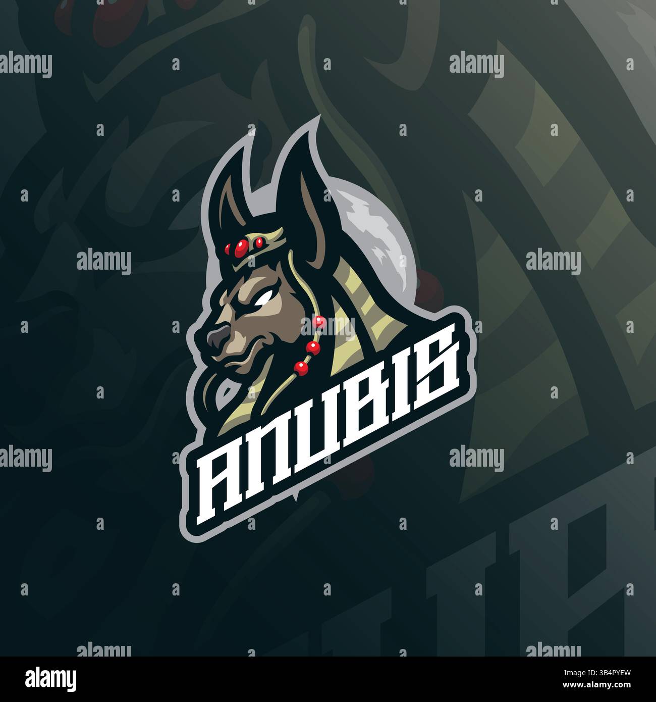 Anubis mascot logo design with modern illustration concept style for ...