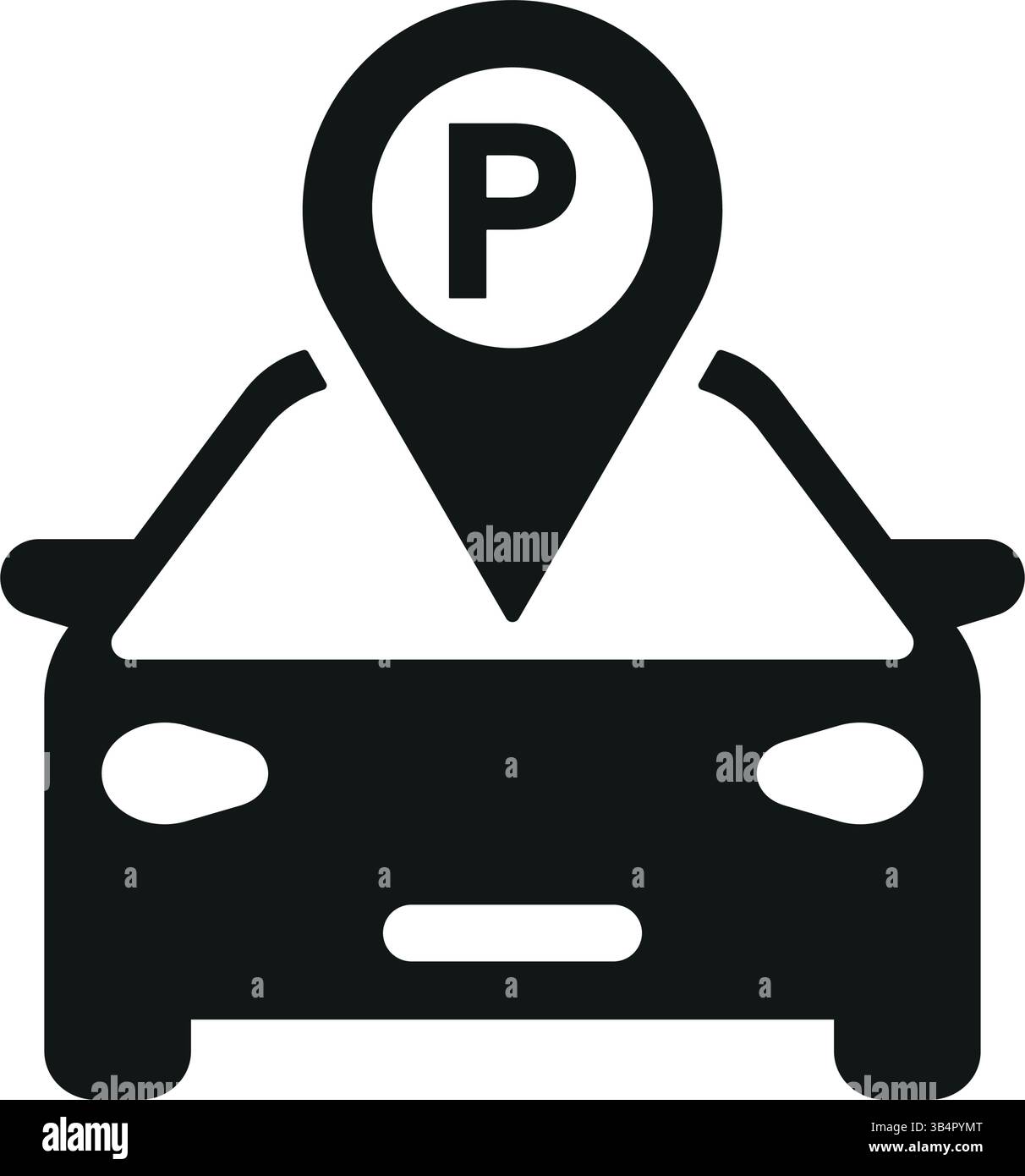 Minimalist Car parking icon vector illustration Stock Vector Image ...