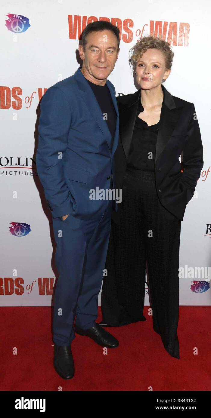 April 30, 2025, New York, New York, USA: Actors JASON ISAACS and MAXINE ...