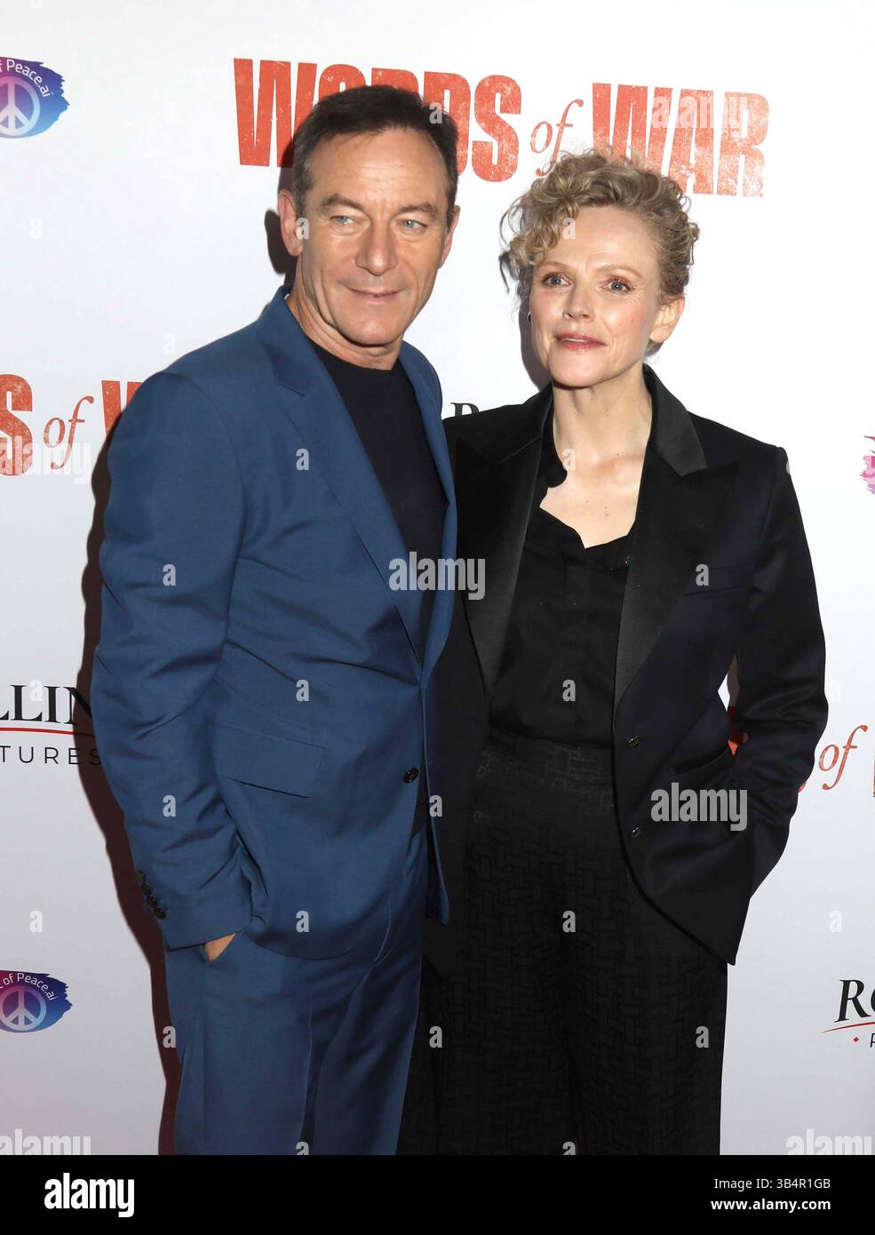 April 30, 2025, New York, New York, USA: Actors JASON ISAACS and MAXINE ...