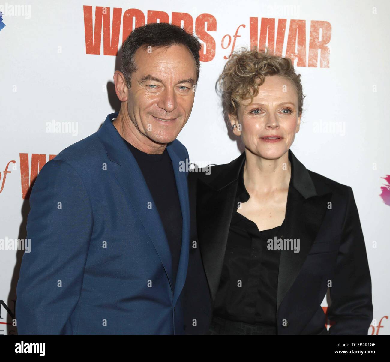 April 30, 2025, New York, New York, USA: Actors JASON ISAACS and MAXINE ...