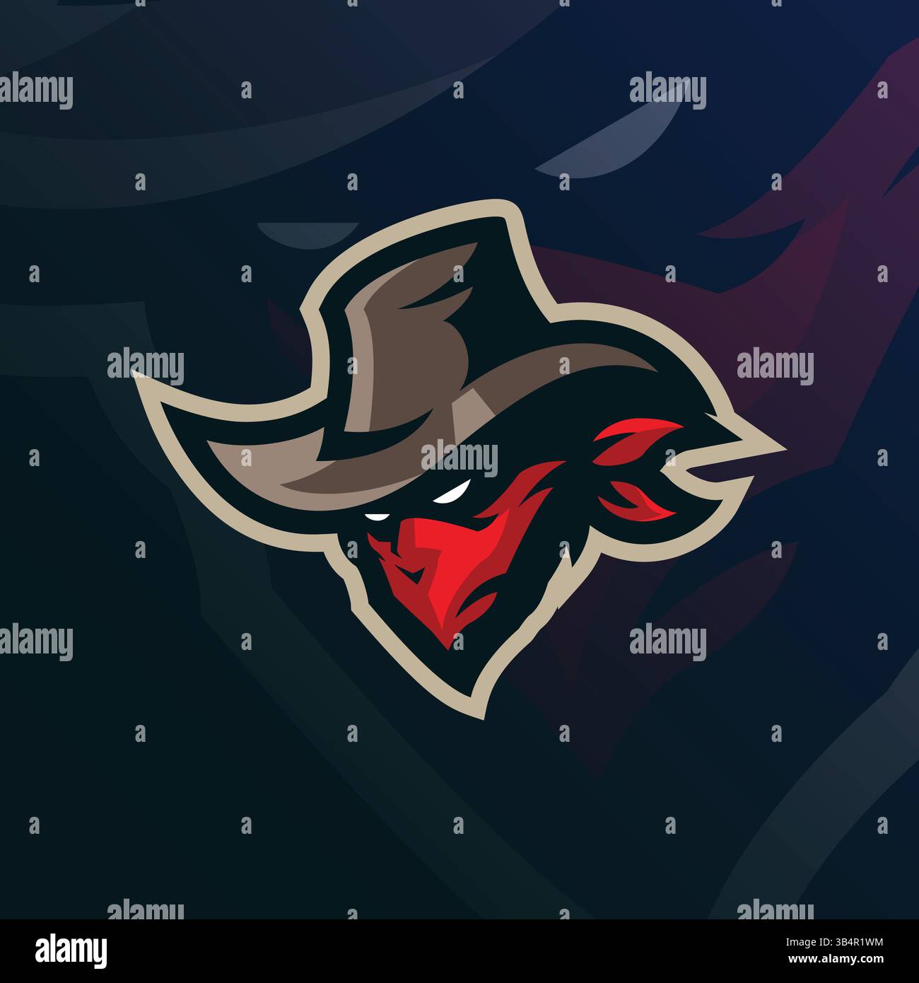 Bandits mascot logo design with modern illustration concept style for ...