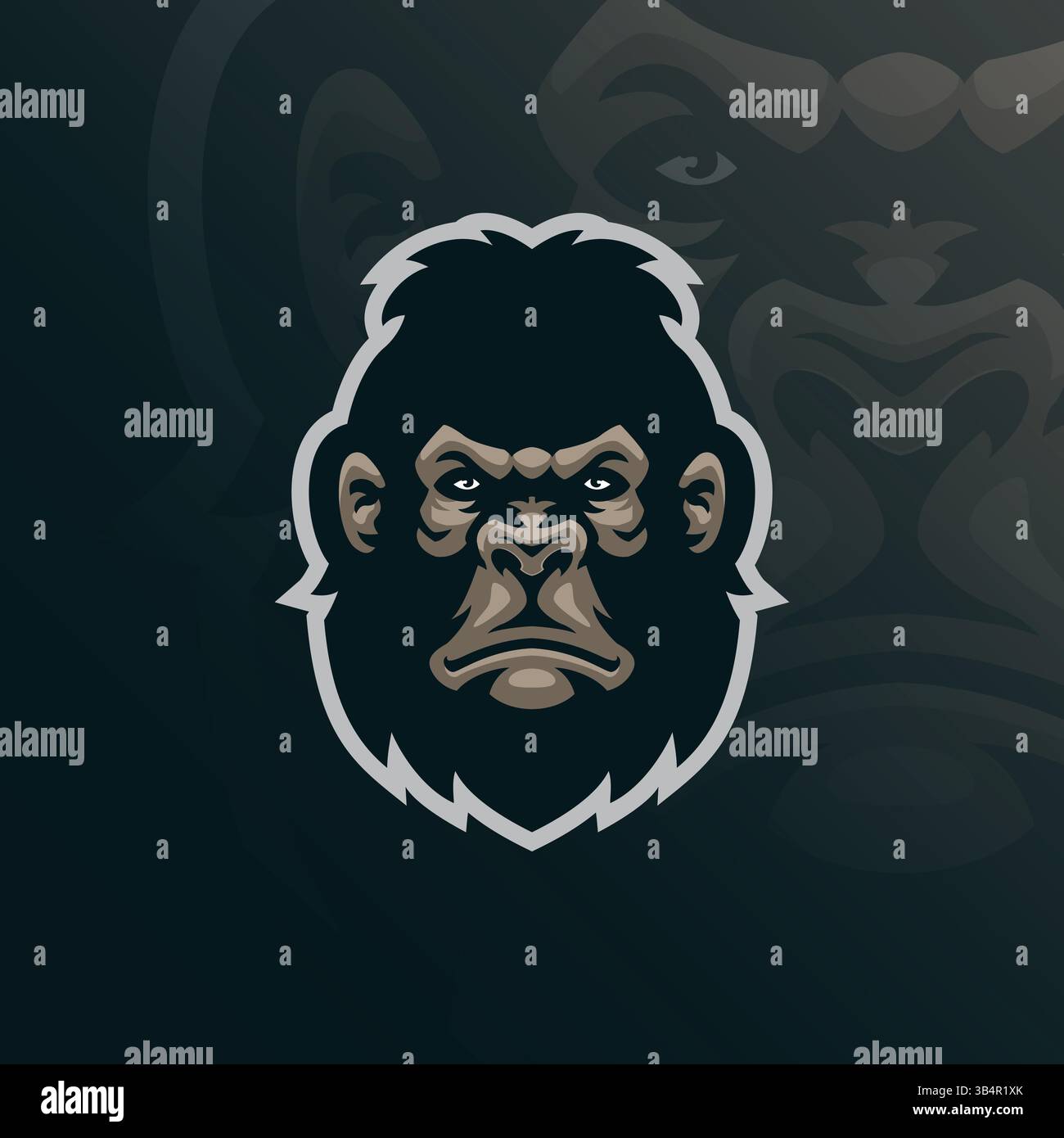 Gorilla mascot logo design with modern illustration concept style for ...